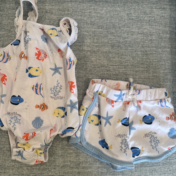 Garanimals | Matching Sets | Garanimals Sea Life Baby Romper Set | Poshmark